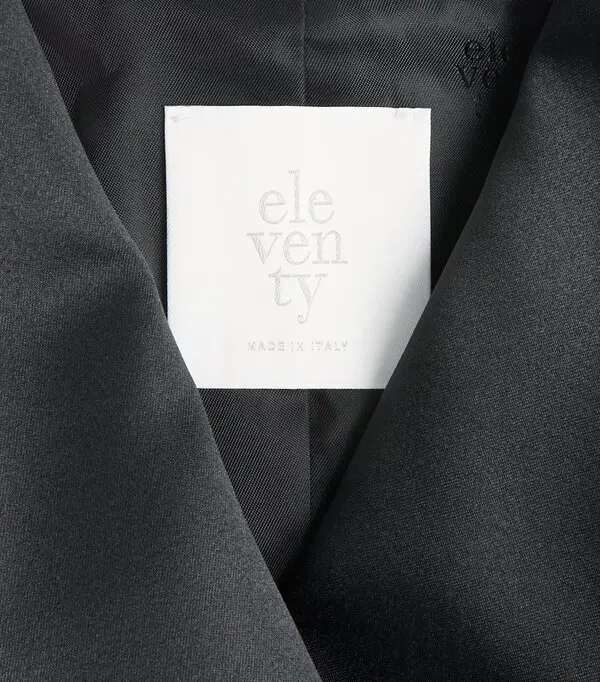 Eleventy Twill Tuxedo Jacket With Shawl Lapels - Black