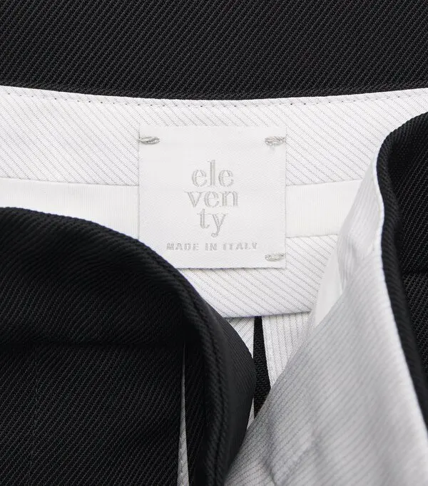 Eleventy Pleated Straight Leg Trousers