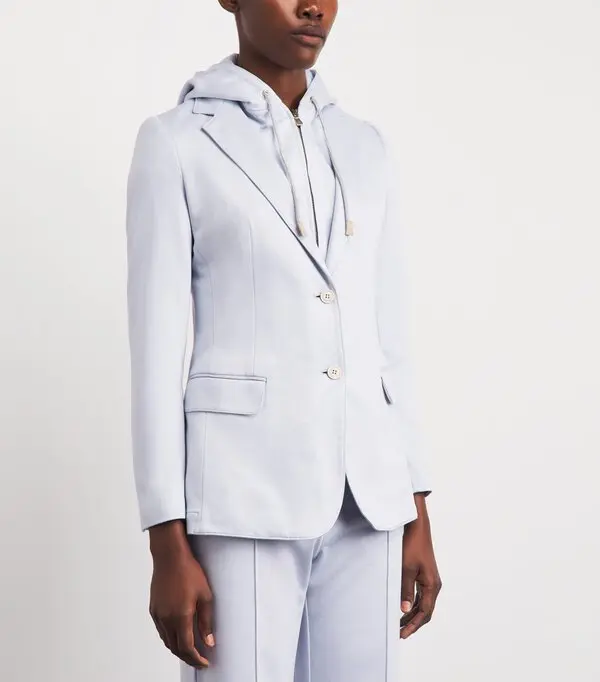 Eleventy Cotton-blend Hooded Blazer