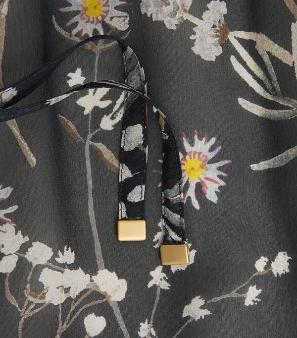 Eleventy Silk Floral Print Maxi Dress