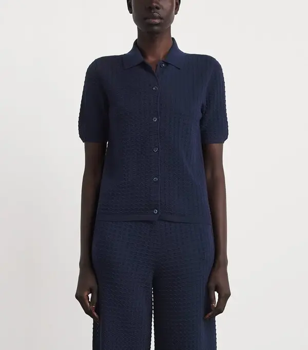 Eleventy Wool Short-sleeve Knit Polo