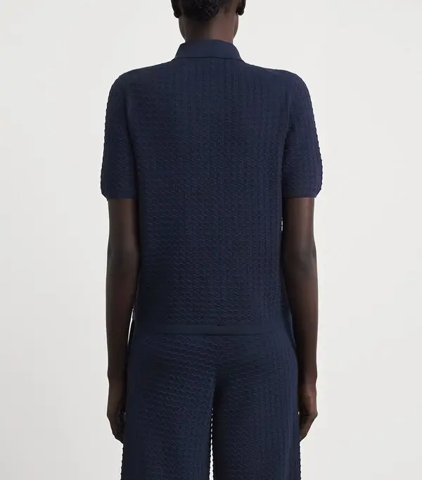 Eleventy Wool Short-sleeve Knit Polo