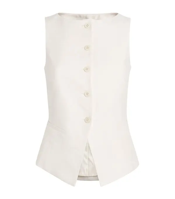 Eleventy Linen-blend Waistcoat