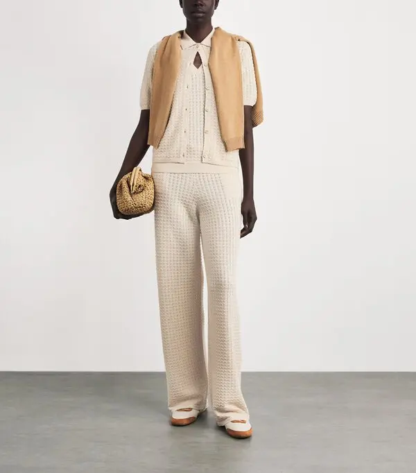 Eleventy Wool Knitted Trousers - Beige