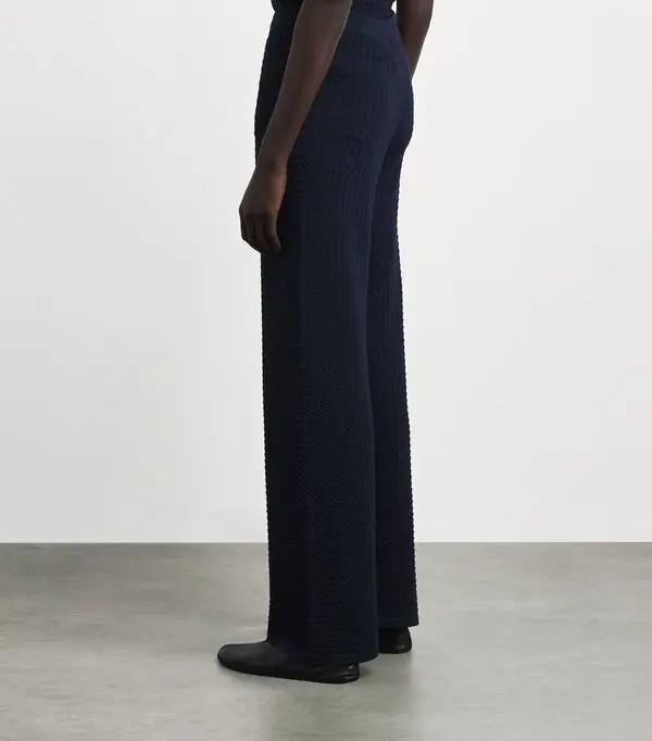 Eleventy Wool Knitted Trousers - Blue
