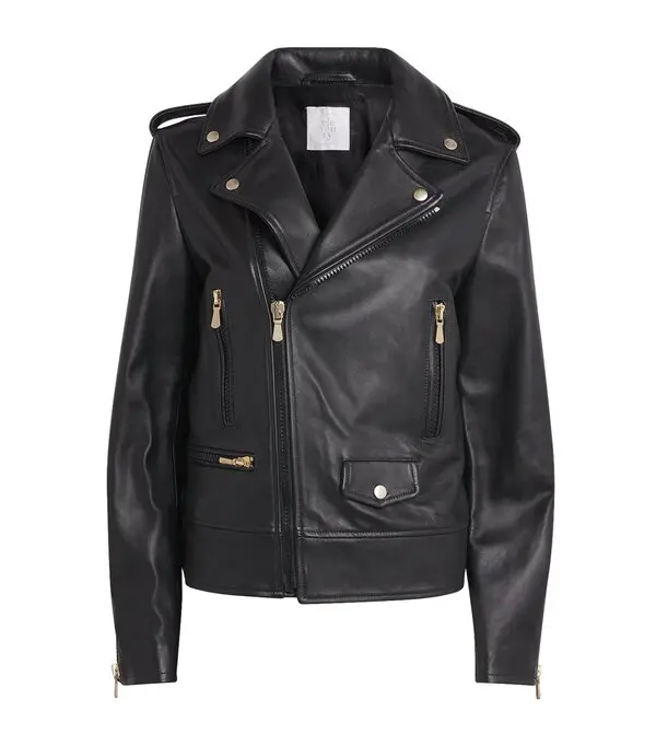 Eleventy Biker Leather Jacket