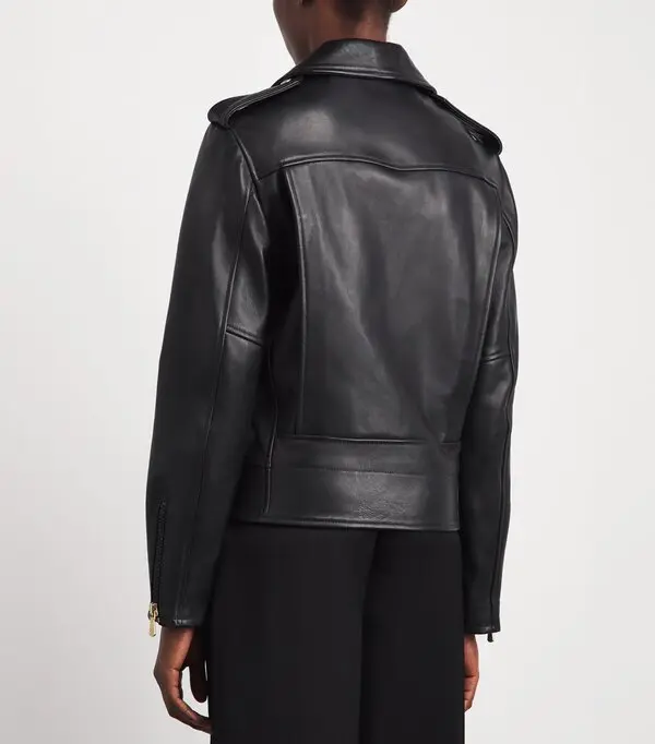 Eleventy Biker Leather Jacket