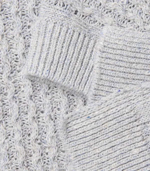 Eleventy Cotton-silk V-neck Short-sleeve Sweater