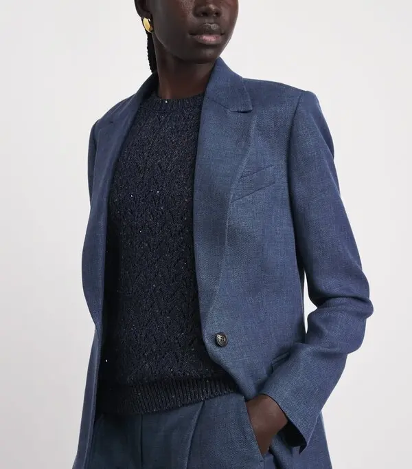 Eleventy Linen-wool-silk Blend Blazer