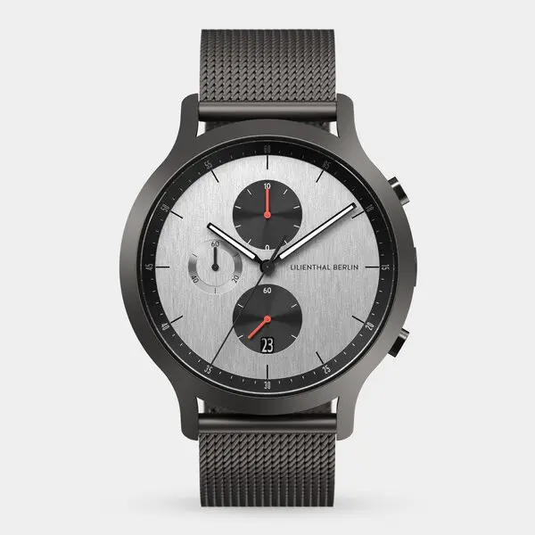 Lilienthal Berlin Chronograph Stainless Steel Mesh Watch - Gray