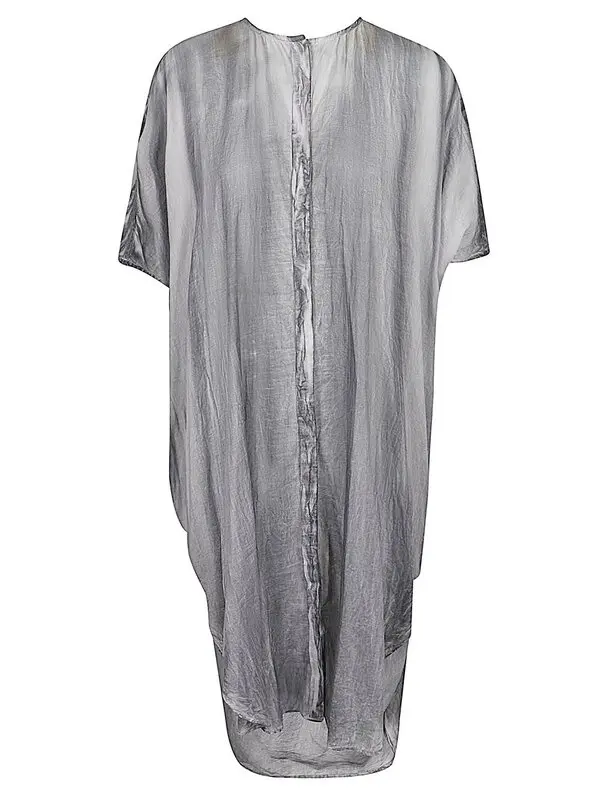 MIZUIRO Cotton Long Shirt - Grey