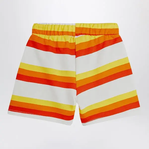 MINI RODINI Striped Organic Cotton Shorts