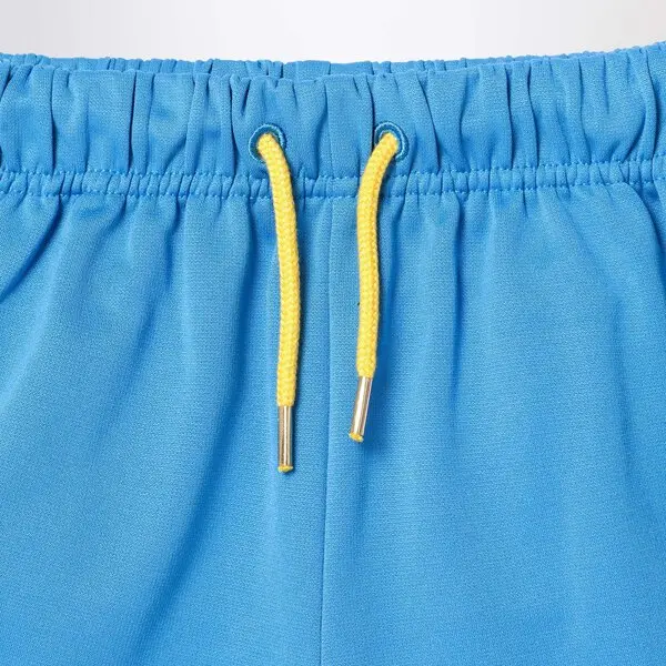 MINI RODINI Light Recycled Fabric Shorts With Yellow Side Band