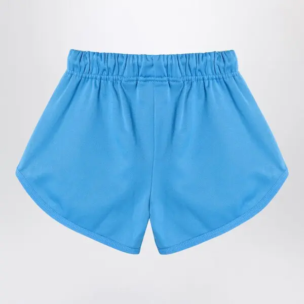 MINI RODINI Light Recycled Fabric Shorts With Yellow Side Band