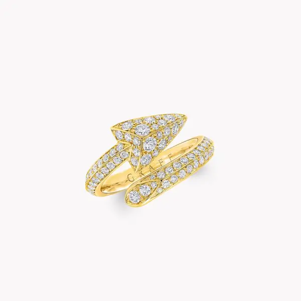 Graff Follow Me Pavé Diamond Ring - Yellow Gold