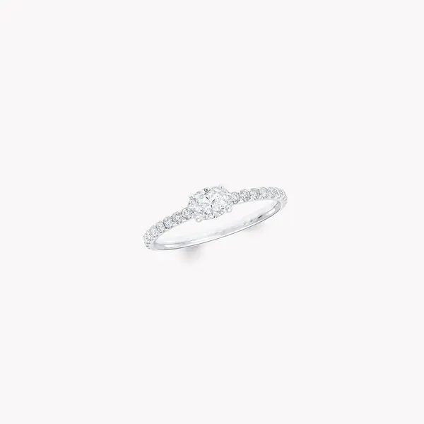 Graff Foufou Horizontal Oval Diamond Ring - White Gold