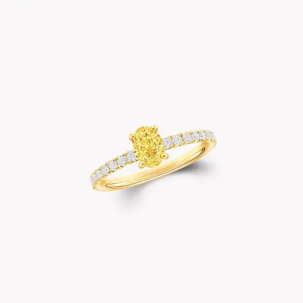 Graff Foufou Oval Yellow Diamond Ring - Yellow Gold