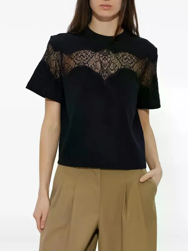 ALLSAINTS Lisa Lace-panel T-shirt