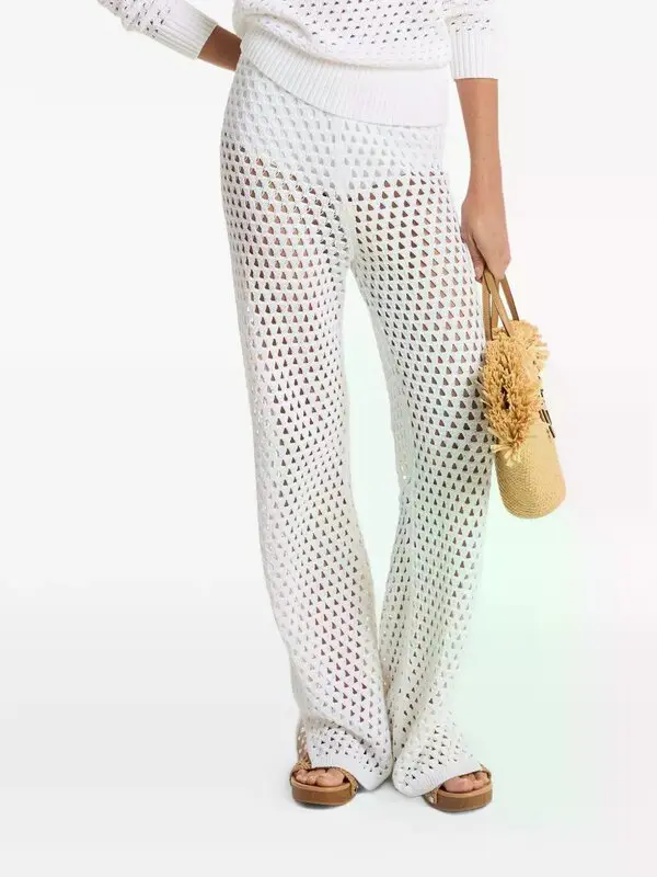 Michael Kors Fauchet Open-knit Trousers - White