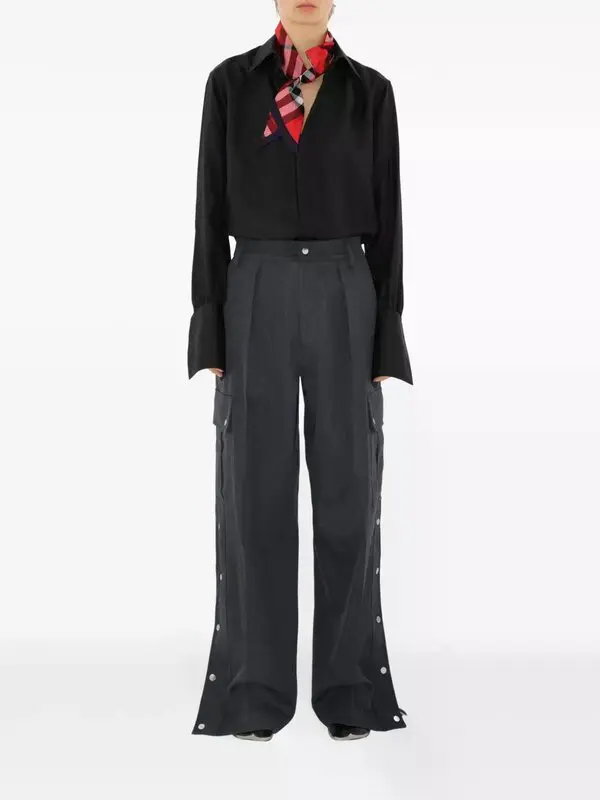 Burberry Check-print Silk Skinny Scarf - Red