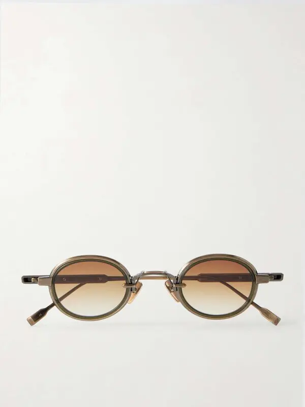 SATO Algedi-t Round-frame Titanium Sunglasses - Gold