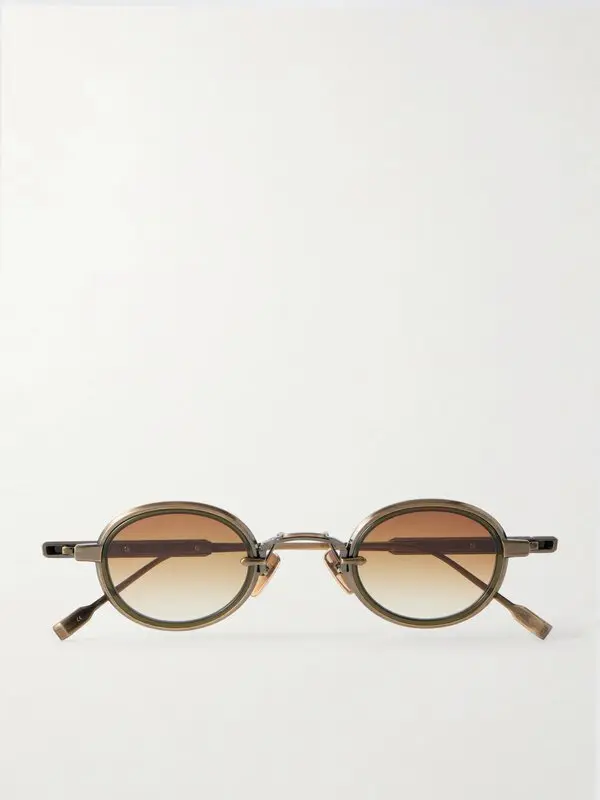 SATO Algedi-t Round Frame Titanium Sunglasses - Gold