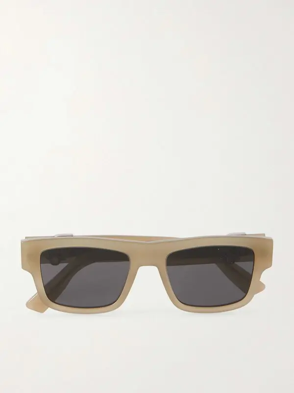 Dior Oblique S3i Rectangular-frame Acetate Sunglasses - Neutrals
