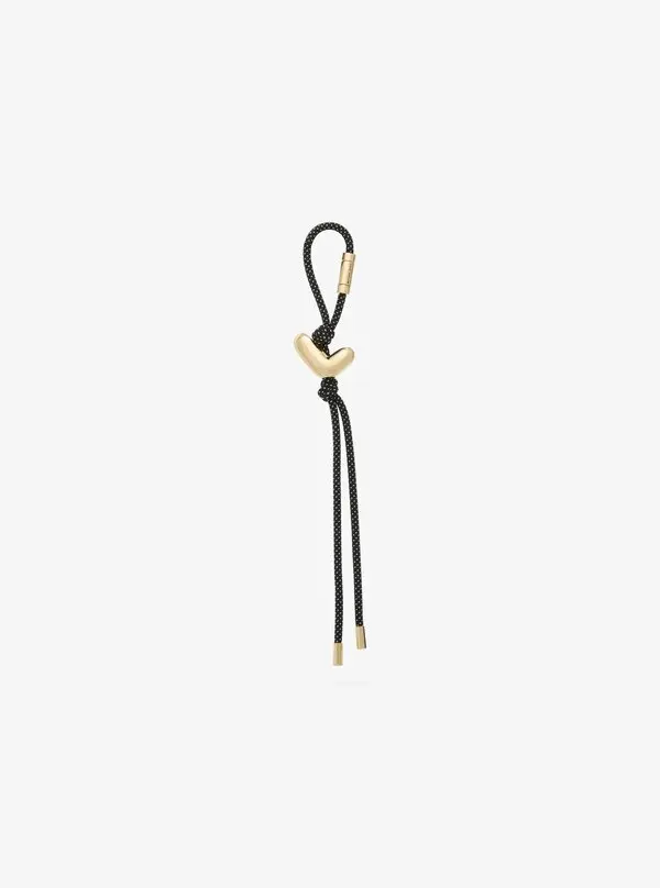 Michael Kors Tone Heart Charm With Speckled Cord - Gold