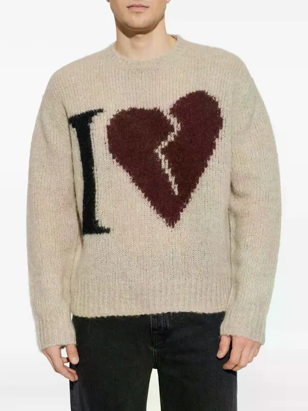 ALLSAINTS Broken Heart Crew Neck Sweater