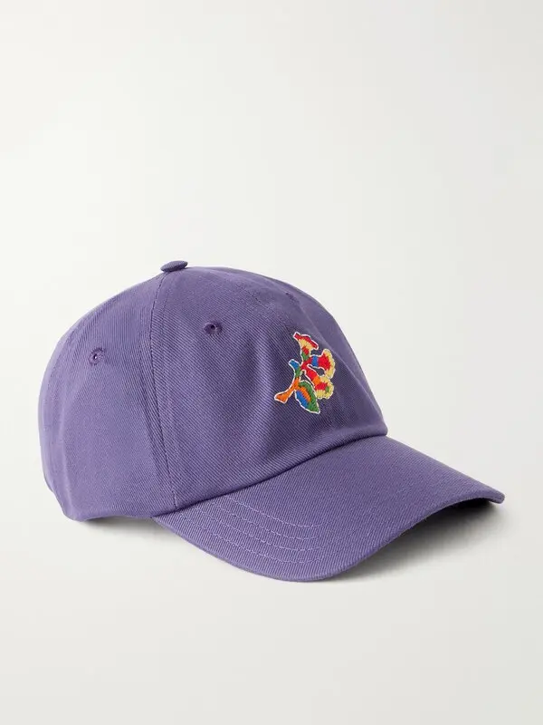 DRAKE'S Tapisserie Embroidered Cotton Twill Baseball Cap - Blue