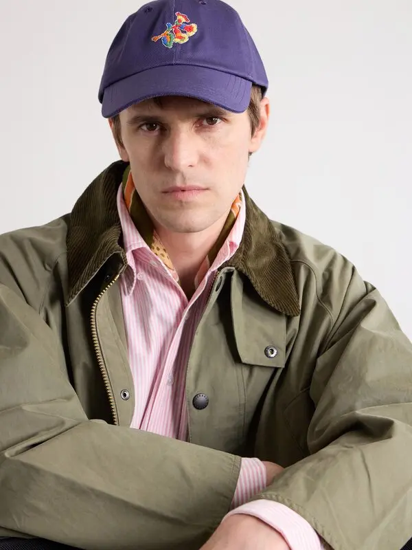 DRAKE'S Tapisserie Embroidered Cotton Twill Baseball Cap - Blue