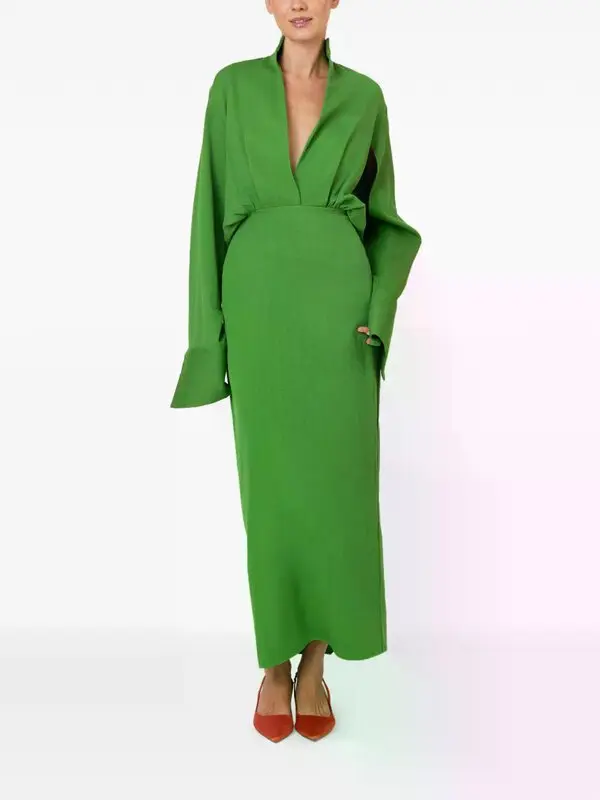 Rosie Assoulin V-neck Gathered Dress