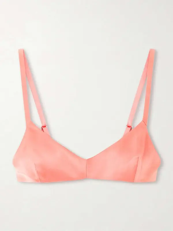 Khaite Talita Satin Bralette - Pink