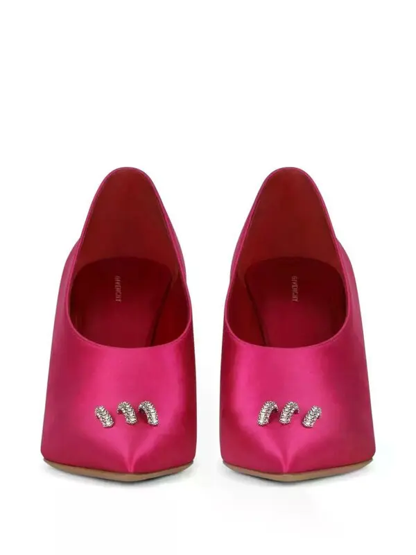 Givenchy Rhinestone Embellished Satin Pumps