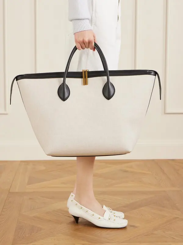 Khaite Kasia Medium Canvas Tote - Neutrals