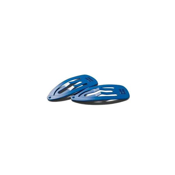 Miu Miu Metal Hair Clips With Perforated Logo - Periwinkle Blue