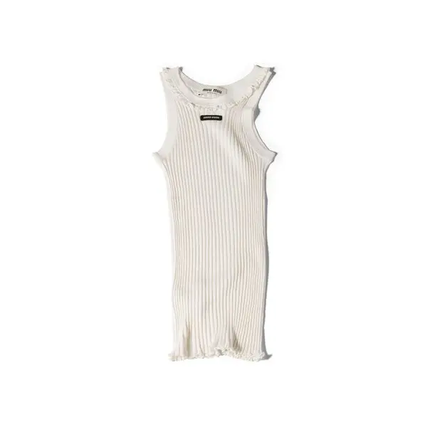 Miu Miu Sleeveless Knit Tank Top