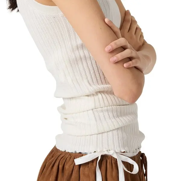 Miu Miu Sleeveless Knit Tank Top