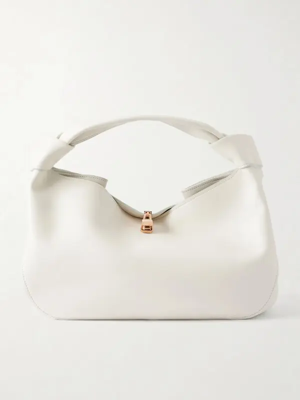 Gabriela Hearst Antonia Small Leather Shoulder Bag - White