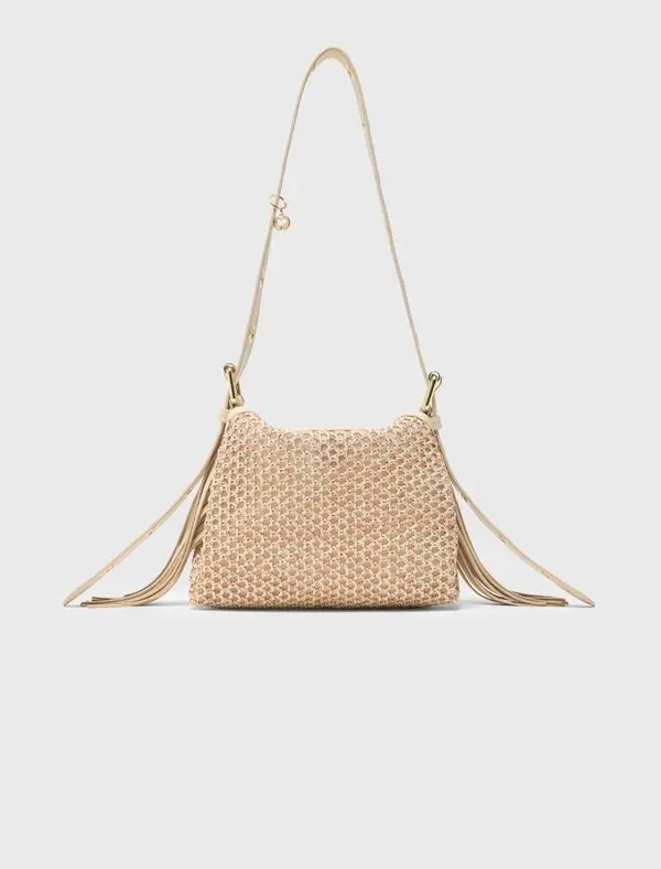 Maje Miss M Mini Mesh Bag With Fringe Detail
