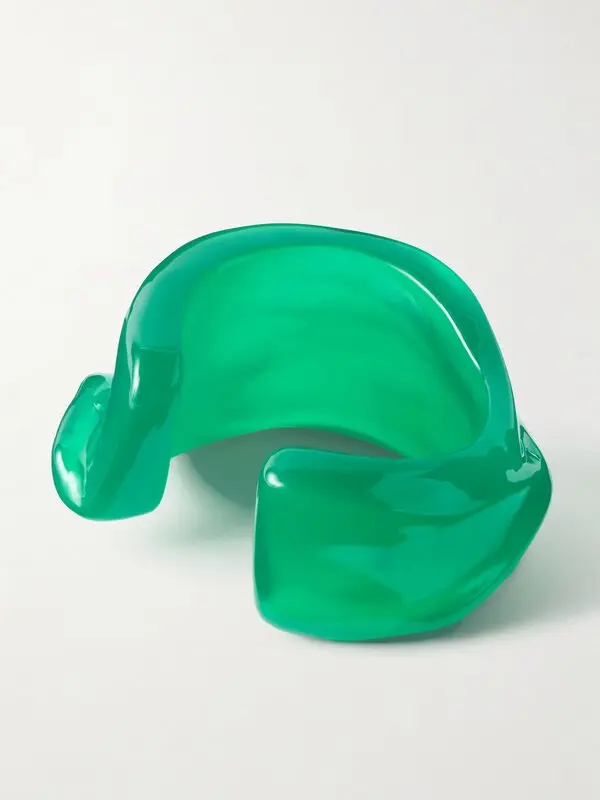 Completedworks Sculptural Resin Cuff - Green