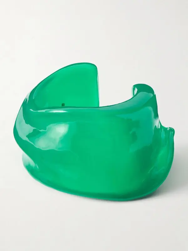 Completedworks Sculptural Resin Cuff - Green