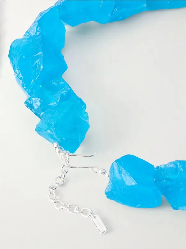 Completedworks Sculptural Resin Statement Necklace - Blue