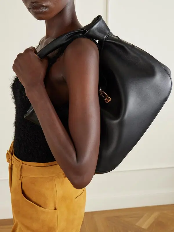 Gabriela Hearst Antonia Small Leather Shoulder Bag - Black