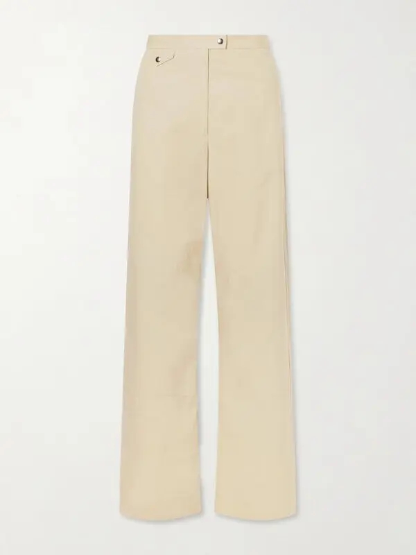 Calvin Klein Collection Gemma Cotton Straight-leg Pants