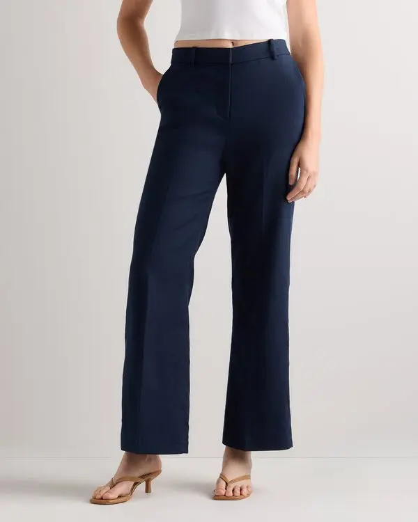 Quince European Stretch Linen Trouser - Deep Navy