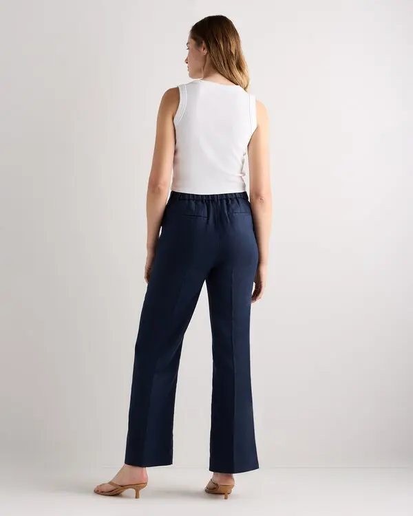 Quince European Stretch Linen Trousers - Deep Navy