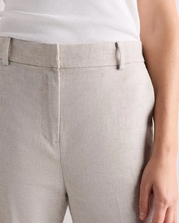 Quince European Stretch Linen Trousers - Flax