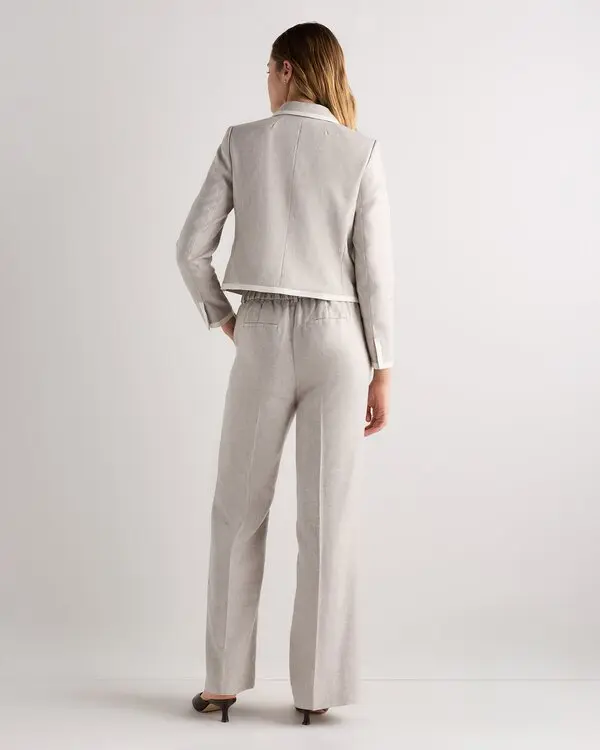 Quince European Stretch Linen Trousers - Flax