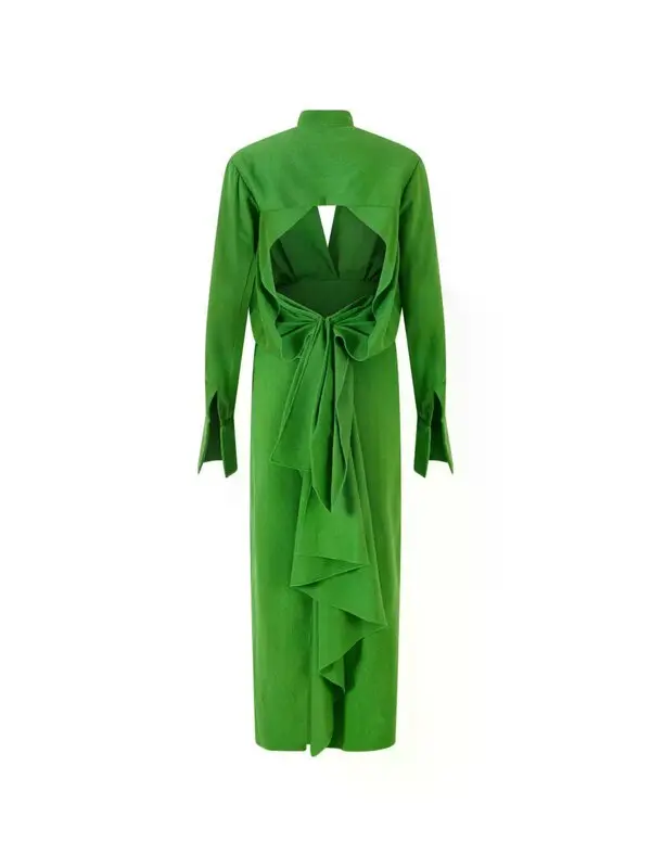 Rosie Assoulin V-neck Dress With Back Tie Detail
